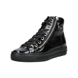 Sneaker Paul Green "Paul Green Sneaker Glattleder", Damen, Gr. 38,5, schwarz, Glattleder, Schuhe Sneaker