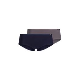 Panty Skiny "Cotton Advantage", Damen, Gr. 36, blauvolcanic selection, Obermaterial: 94% Baumwolle, 6% Elasthan, unifarben, bequem, Unterhosen Panty, bequem, flaches Gummi, h&uuml;fthoch, Baumwollmix