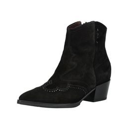 Bikerboots Nero Giardini "Nero Giardini Stiefelette Veloursleder", Damen, Gr. 38, schwarz, Veloursleder, Schuhe Bikerboots