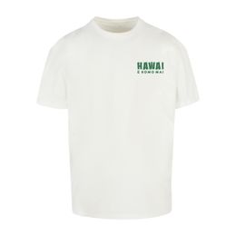 T-Shirt Merchcode "Merchcode Hawai Oversized T-shirt", Damen, Gr. L, ready for dye, 100% Baumwolle, bedruckt, oversize, Rundhals, Shirts T-Shirt