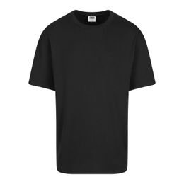 T-Shirt Urban Classics "Urban Classics Herren Organic Oversized Rib Tee", Damen, Gr. L, schwarz, 100% Baumwolle, unifarben, oversize, Rundhals, Shirts T-Shirt