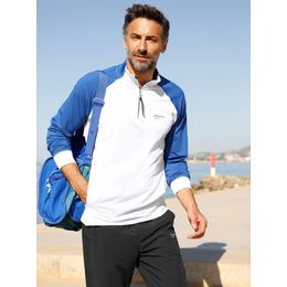Sweatshirt Catamaran, Herren, Gr. 52/54, blau (ecru, dunkelblau), 100% Polyester, gemustert, mehrfarbig, unifarben, Sweatshirts Sweatshirt