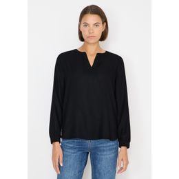 Langarmbluse Cecil, Damen, Gr. L (42), schwarz, Stoff, 100% Viskose, unifarben, normal normal, Rundhals, elastischer Bund, Blusen