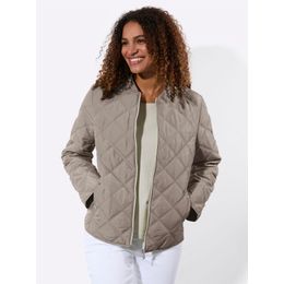 Casual Looks Damen Steppjacketaupe, Gr. 38, unifarben, 100% Polyester, Wattierung:100% Polyester, Jacken