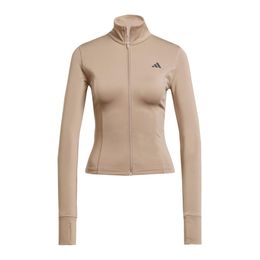 adidas Performance Athletic Zip-Up Hoodie 'Opt Ess' female Brown size XL