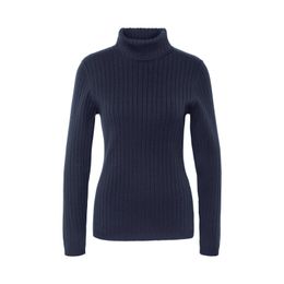 Tchibo - Gerippter Rollkragenpullover - Damen - Gr. L - dunkelblau