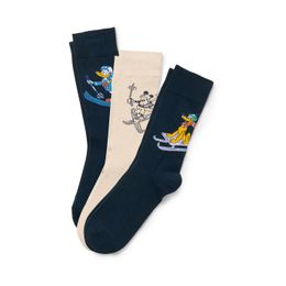 Tchibo - 3 Paar Socken - Herren - Gr. 41-43 - dunkelblau/print