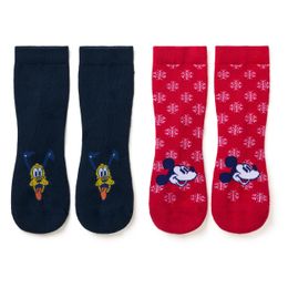 Tchibo - 2 Paar Kinder-Antirutsch-Socken &raquo;Mickey and Friends&laquo; - Herren - Gr. 27-30 - dunkelblau/jacquard