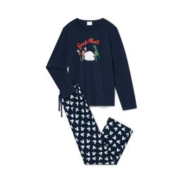 Tchibo - Kinder-Flanell-Pyjama »Mickey and Friends« - Jungen - Gr. 122/128 - dunkelblau
