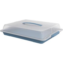 Rotho Partybutler, Kunststoff, rechteckig, 39x9.8x47.5 cm, Reach, DIN EN ISO 14001, DIN EN ISO 9001, lebensmittelecht, Tragegriff, Backen, Kuchentransportboxen