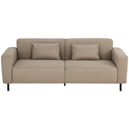 P & B 2-Sitzer-Sofa, Beige, Textil, 3-Sitzer, F&uuml;llung: Polyester, 204x76x79 cm, Wohnzimmer, Sofas & Couches, Sofas, 2-Sitzer Sofas