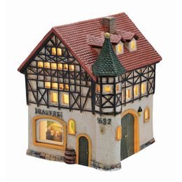 Dekohaus brauerei 1682, Mehrfarbig, Keramik, Haus, 15x17x16 cm, Dekoration, Skulpturen & Dekoobjekte, Dekoobjekte