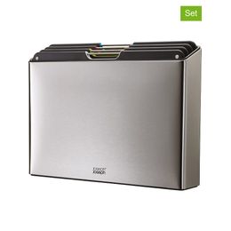 Joseph Joseph JosephJoseph 5tlg. Schneidebrett-Set "Folio" in Silber/ Schwarz - 40% | Kuechenhelfer