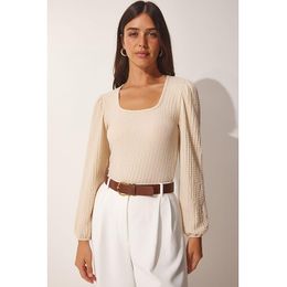 Happiness Istanbul Longsleeve in Creme - 51% | Gr&ouml;&szlig;e 38 | Damen-tops
