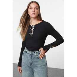Trendyol Longsleeve in Schwarz - 45% | Gr&ouml;&szlig;e S | Damen-tops