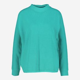 Cecil Blauer Pullover mit hohem Kragen