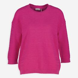 Gerry Weber Rosafarbener gerippter Pullover