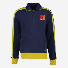 Mitchell & Ness Dunkelblau-gelbes Sweatshirt aus Fleece