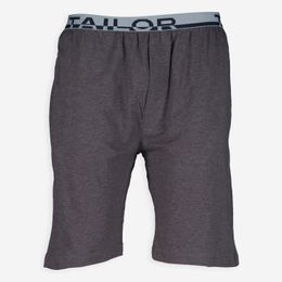Tom Tailor Graue Pyjama-Shorts mit Melange-Muster