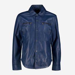Otto Kern Blaue Jacke aus Lammleder
