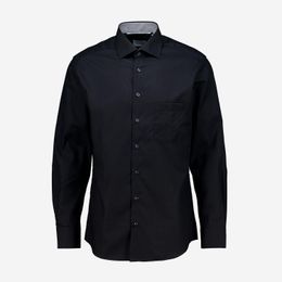Eterna Schwarzes Modern Fit Anzughemd