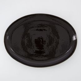 Broste Copenhagen Schwarze Servierplatte in ovaler Form 36x26,5cm