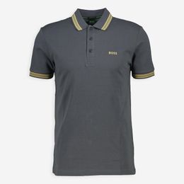 BOSS Graues Poloshirt mit gesticktem Logo