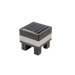 Elephant LED-Solar-Pfostenleuchte Kunststoff anthrazit 6,8 x 6,8, x 6,8 cm