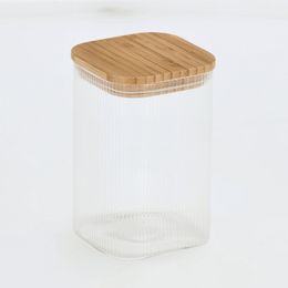 zeller Vorratsglas mit Bambusdeckel 1,15 l 10 x 15,5 x 10 cm