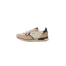 Pepe Jeans Sneaker 'BRIT FLYER' Herren Gr&ouml;&szlig;e 46 beige / bordeaux / schwarz
