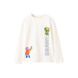 Mango Kids Shirt 'Brawbraw' Jungen Gr&ouml;&szlig;e 140 blau / hellgr&uuml;n / orange / offwhite