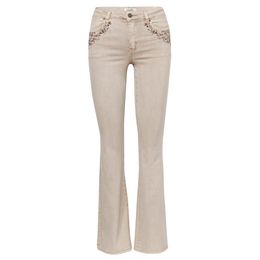 Koroshi Jeans Damen Gr&ouml;&szlig;e 27/28 beige / braun
