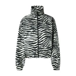 Topshop Fleecejacke 'DANI' Damen Gr&ouml;&szlig;e S schwarz / wei&szlig;