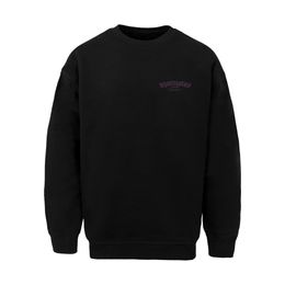 Mj Gonzales Sweatshirt 'Dominance' Herren Gr&ouml;&szlig;e S dunkellila / schwarz / offwhite