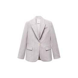 Mango Blazer 'Malibu' Damen Gr&ouml;&szlig;e 38 grau / wei&szlig;