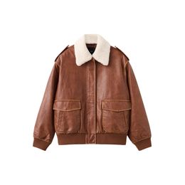 Mango Jacke 'Duero' Damen Gr&ouml;&szlig;e XS umbra / wollwei&szlig; Sommerjacke