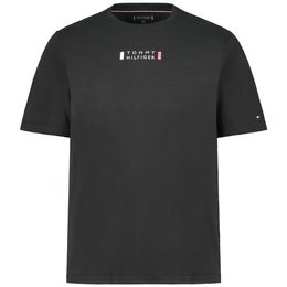 Gro&szlig;e Gr&ouml;&szlig;en Tommy Hilfiger T-Shirt mit Label-Print Farbe schwarz Gr&ouml;&szlig;e: 5XL