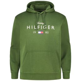 Gro&szlig;e Gr&ouml;&szlig;en Tommy Hilfiger Hoodie mit Label-Print Farbe gr&uuml;n Gr&ouml;&szlig;e: 3XL