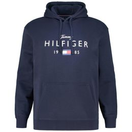 Gro&szlig;e Gr&ouml;&szlig;en Tommy Hilfiger Hoodie mit Label-Print Farbe marine Gr&ouml;&szlig;e: 3XL