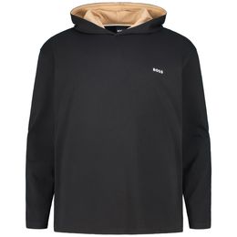 Gro&szlig;e Gr&ouml;&szlig;en BOSS Hoodie aus Baumwolle Farbe schwarz Gr&ouml;&szlig;e: 4XL