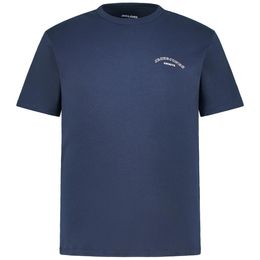 Jack & Jones Herren Gro&szlig;e Gr&ouml;&szlig;en | Jack&Jones T-Shirt mit Label-Print Farbe blau Gr&ouml;&szlig;e: 8XL