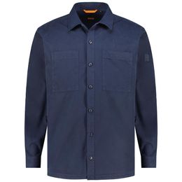 Gro&szlig;e Gr&ouml;&szlig;en BOSS Overshirt aus Baumwolle Farbe dunkelblau Gr&ouml;&szlig;e: 5XL