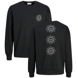 Jack & Jones Herren Gro&szlig;e Gr&ouml;&szlig;en | Jack&Jones Sweatshirt aus Materialmix Farbe schwarz Gr&ouml;&szlig;e: 3XL