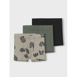 Trunk name it "NMMTIGHTS 3P PEYOTE MONSTER TRUCK NOOS", Jungen, Gr. 110, 3 Stk., beige (peyote), Jersey, Obermaterial: 95% Baumwolle, 5% Elasthan, bedruckt, eng, Unterhosen