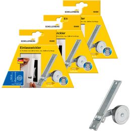 Einlass-Gurtwickler Schellenberg "für das Rollladensystem Maxi, Lochabstand 18,5 cm, Unterputz-Montage", silber (silberfarben), B:50cm, Gurtwickler, für Rollladengurte mit 23 mm Breite