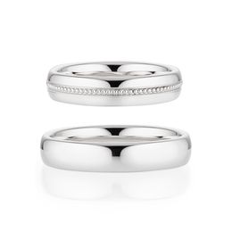 Trauring Bruno Banani "Schmuck Geschenk Ehering Hochzeit Damenring Herrenring" Gr. 56, silber (silberfarben), Fingerringe, Damen, 56, Silber 925 (Sterlingsilber), 4,5mm, Trauring, Made in Germany