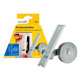 Einlass-Gurtwickler Schellenberg "für das Rollladensystem Maxi, Lochabstand 13,5 cm, Unterputz-Montage", silber (silberfarben), B:50cm, Gurtwickler, für Rollladengurte mit 23 mm Breite