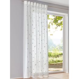 Gardine HEINE HOME Gr. 3, wei&szlig;, bunt, B:140cm H:225cm, Polyester, Gardinen, Gardine