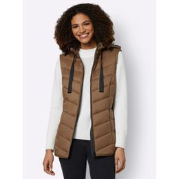 WITT Damen Steppjacke mit abzippbaren &Auml;rmeln, braun, Gr&ouml;&szlig;e 36