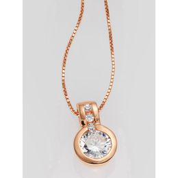 Kette mit Anh&auml;nger Lady, silber (silber 925), Halsketten, Damen, N-Groesse, Glas Silber 925 (Sterlingsilber), Glas, Silber 925 (Sterlingsilber)